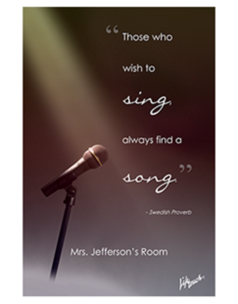 Lifetouch Print Shop - Choir Classroom Door Poster 12" x 18"