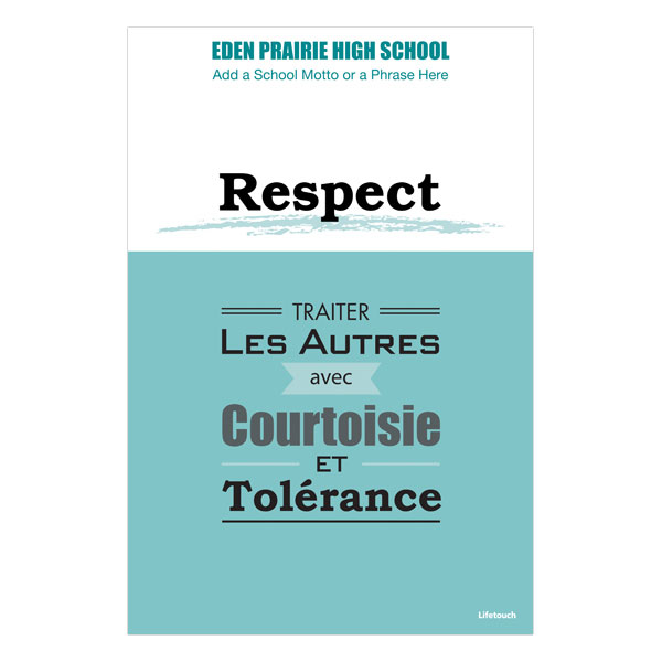 Lifetouch Print Shop - Respect Character Poster 12" x 18" French